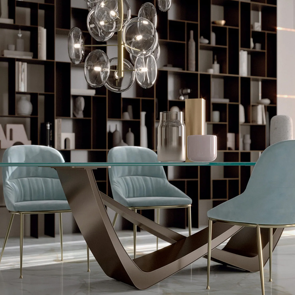 Bach Extendible Barrel Dining Table by Bontempi