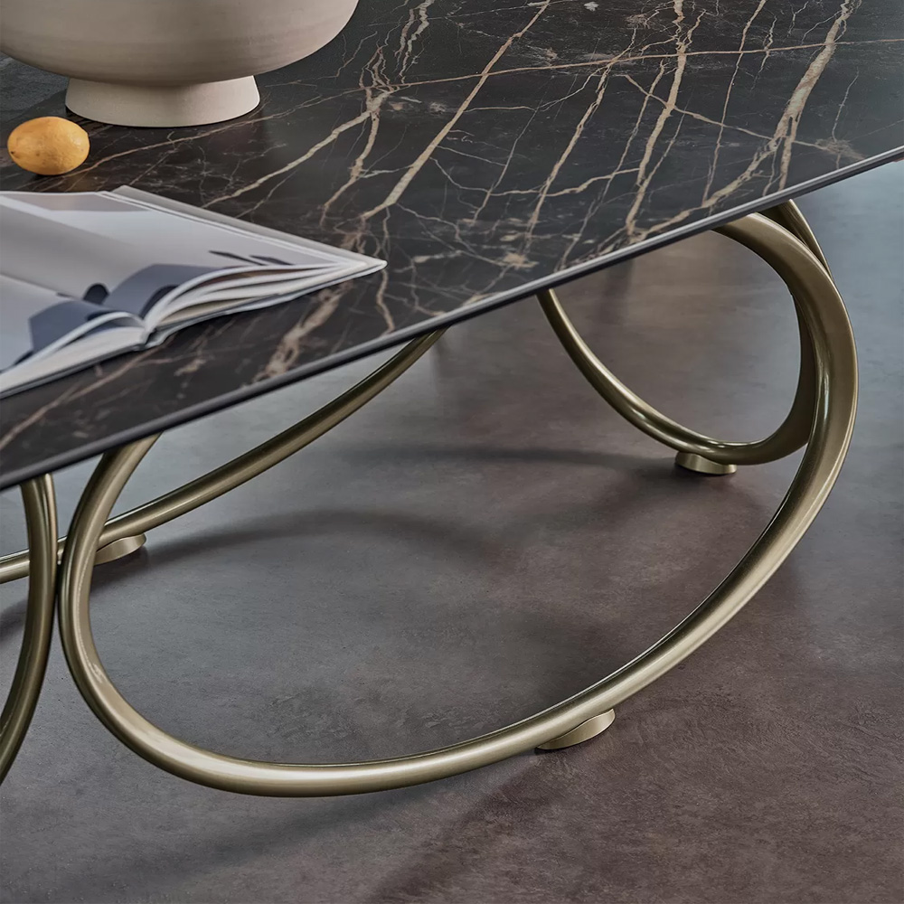 Louis Fixed Barrel Dining Table by Bontempi
