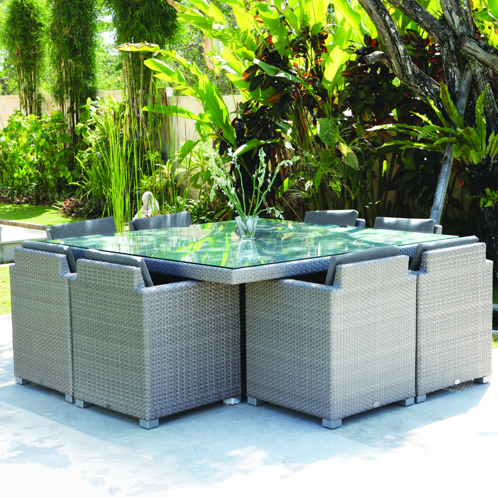 Pacific Square 8 Seat Dining Table | Skyline Design